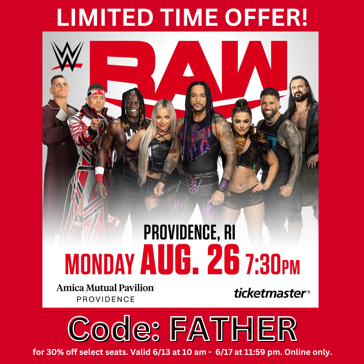 WWE RAW | Amica Mutual Pavillion