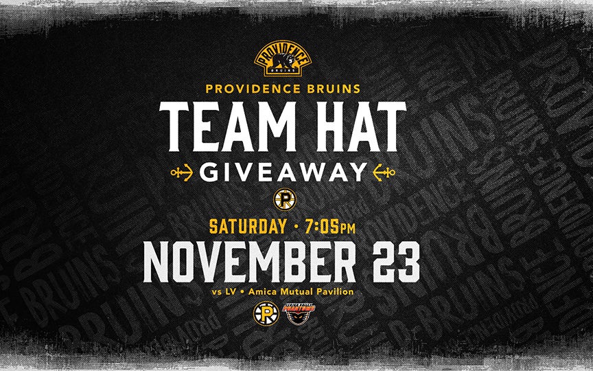 Providence Bruins • Giveaway: Team Hat (Black) | Amica Mutual Pavillion