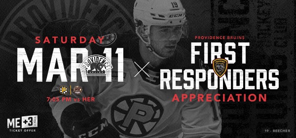 Providence Bruins | First Responders Appreciation Weekend | Amica ...